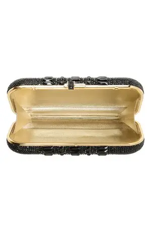 Judith Leiber Evening Bag With Crystal Embellishments - Chamagne Jet