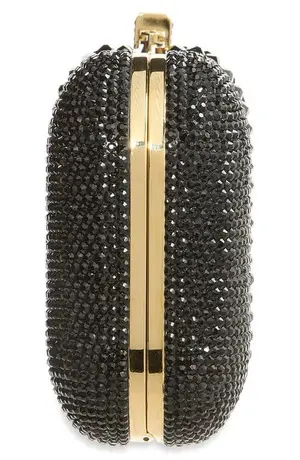 Judith Leiber Evening Bag With Crystal Embellishments - Chamagne Jet