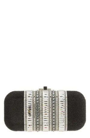 Judith Leiber Evening Bag With Crystal Embellishments - Silver Jet Multi