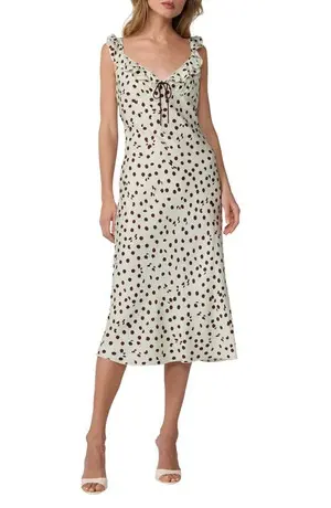 Diane Von Furstenberg Christina Polka Dot Midi Dress - Rive Dot V
