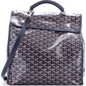 Goyard Saint Leger Briefcase Backpack Coated Canvas - Blue