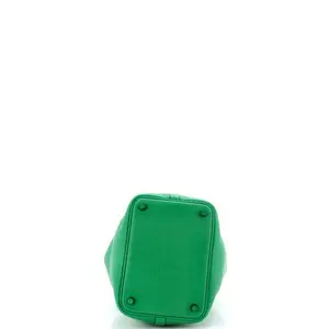 Hermès Monochrome Picotin Lock Bag Clemence Pm - Green