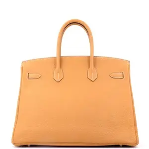 Hermès Birkin Handbag Brown Togo With Gold Hardware 35 - White