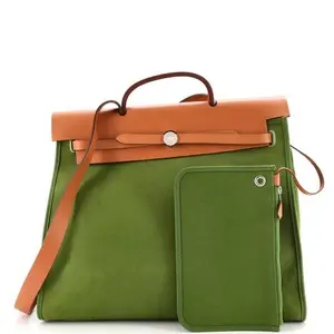 Hermès Herbag Zip Leather And Toile 39