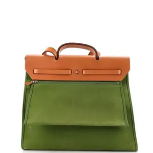 Hermès Herbag Zip Leather And Toile 39
