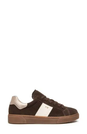 NEROGIARDINI Retro Low Top Leather Sneaker - Chocolate