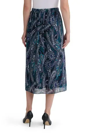 KASPER Print Midi Skirt