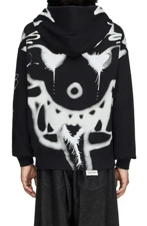 Y3 Graphic Cotton French Terry Zip Hoodie
