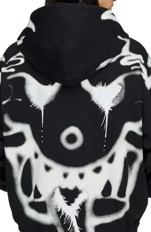 Y3 Graphic Cotton French Terry Zip Hoodie