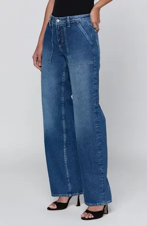 L'Agence Christel High Waist Wide Leg Jeans