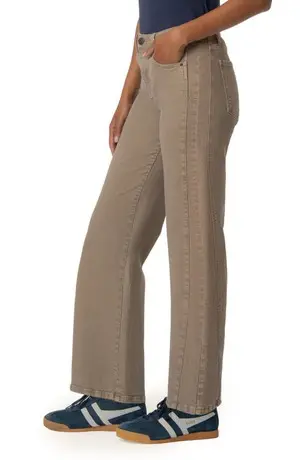 Kut From The Kloth Meg High Waist Wide Leg Jeans - Milk Tea
