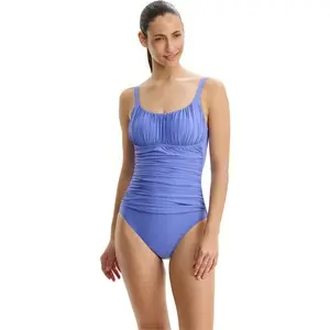 GOTTEX Tutti Frutti Shirred Peasant One Piece Periwinkle