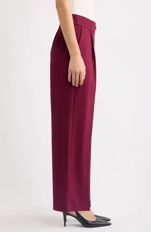 Anne Klein Pleated Wide Leg Pants