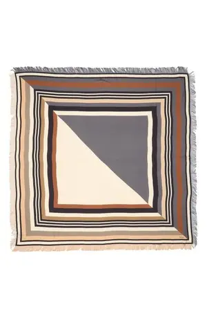 Echo Half And Half Silk Scarf - Charcoal