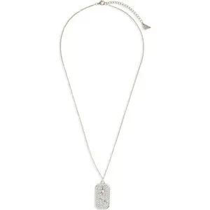 Sterling Forever Pav9 Cubic Zirconia North Star Pendant Necklace - Silver