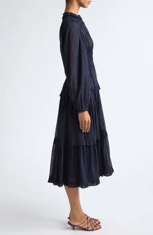 Ulla Johnson Ardelle Dotted Cotton Midi Dress