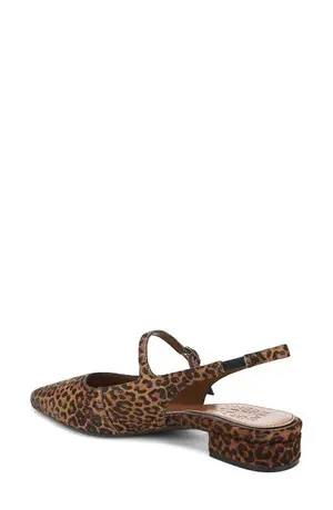 Naturalizer Sadie Pointed Toe Slingback Block Heel Pumps - Dark Chestnut