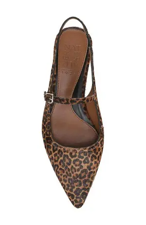 Naturalizer Sadie Pointed Toe Slingback Block Heel Pumps - Dark Chestnut