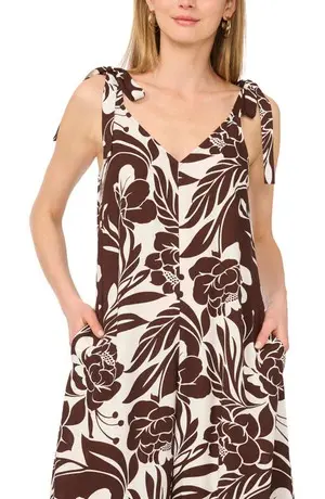 Vince Camuto Tie Strap Wide Leg Jumpsuit