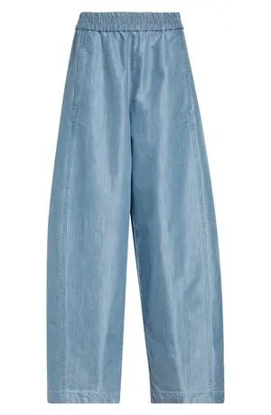 Emporio Armani Wide Leg Trousers - Denim