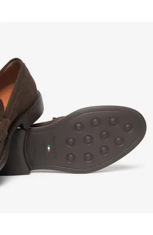 NEROGIARDINI Leather Penny Loafer - Chocolate