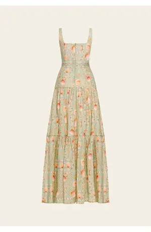 Agua Bendita Abeja Playa Maxi Linen Dress