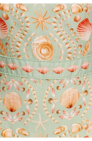 Agua Bendita Abeja Playa Maxi Linen Dress