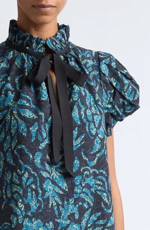 Ulla Johnson Estela Cotton Poplin Top - Midnight