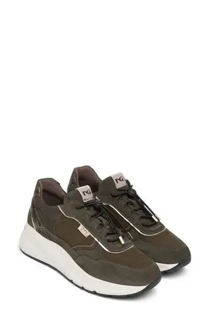 NEROGIARDINI Bungee Sneaker - Olive