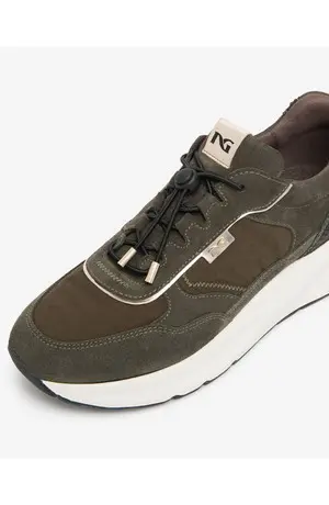 NEROGIARDINI Bungee Sneaker - Olive