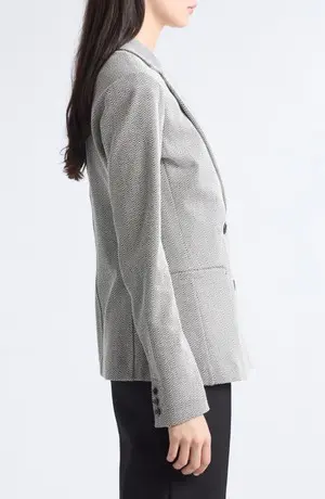 Emporio Armani Herringbone Double Breasted Blazer