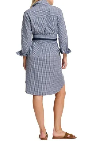 SHIRTY Winnie Gingham Cotton Shirtdress
