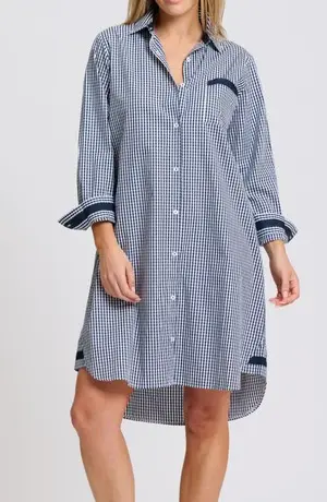 SHIRTY Winnie Gingham Cotton Shirtdress
