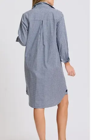 SHIRTY Winnie Gingham Cotton Shirtdress
