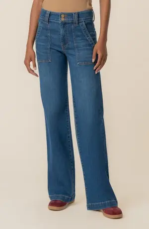 Kut From The Kloth Jodi High Waist Relaxed Straight Leg Utility Jeans - Affectionately