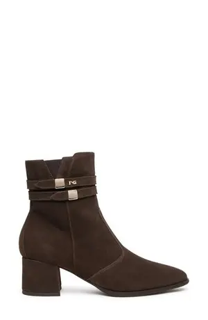 NEROGIARDINI Block Heel Bootie - Chocolate