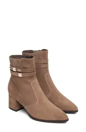 NEROGIARDINI Block Heel Bootie - Mocha
