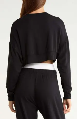 Splits59 Noah Cropped Fleece Sweatshirt - Black