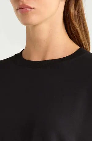 Splits59 Noah Cropped Fleece Sweatshirt - Black