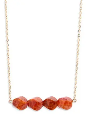 HOUSE OF OLIA Agate Pendant Necklace - Red Agate