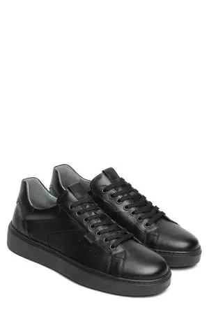 NEROGIARDINI Leather Low Top Sneaker Black