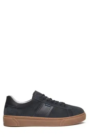 NEROGIARDINI Leather Low Top Sneaker - Navy