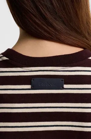 Barbour Maplewood Striped Long Sleeve T-shirt - Fig/birch