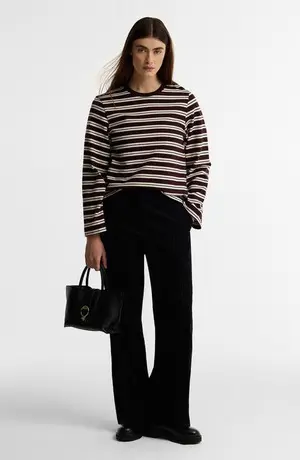 Barbour Maplewood Striped Long Sleeve T-shirt - Fig/birch