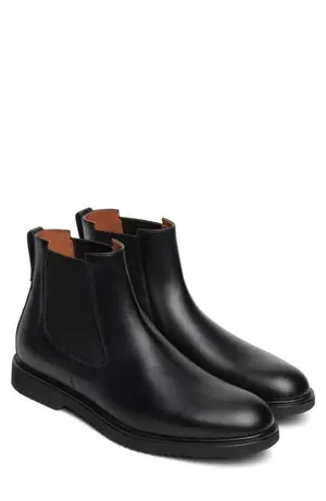 NEROGIARDINI Leather Chelsea Boot - Black