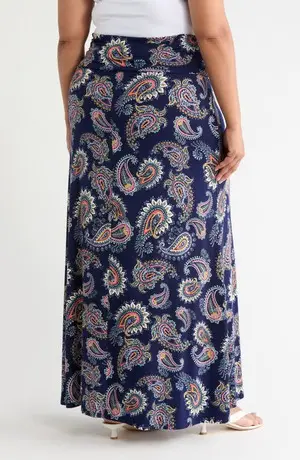 Loveappella Printed Maxi Skirt
