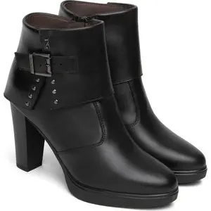 NEROGIARDINI Platform Cuff Bootie - Black