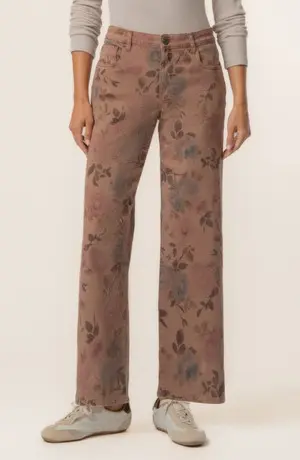 Kut From The Kloth Charlotte High Waist Wide Leg Jeans - Mauve