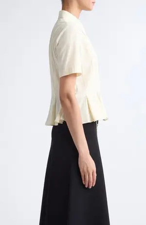 ASHLYN Cotton Poplin Peplum Shirt