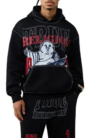 True Religion Graphic Hoodie - Jet Black